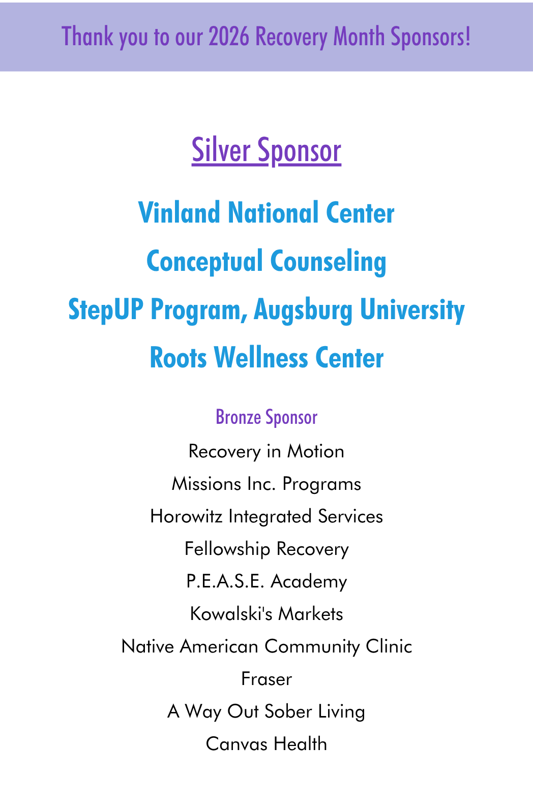 Walk for Recovery – Minnesota Recovery Connection